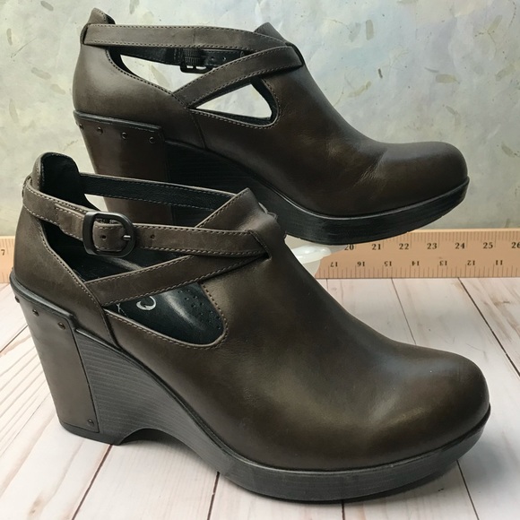 Dansko | Shoes | Dansko Leather Calfskin Stacked Heel Clogs | Poshmark